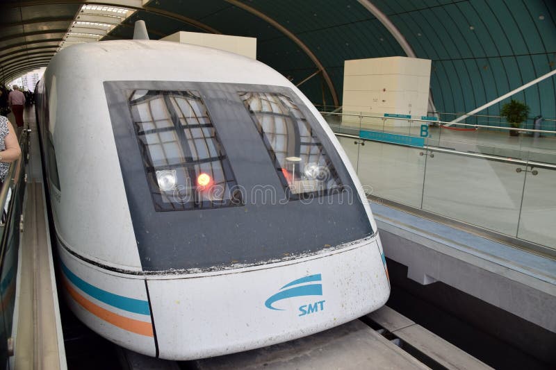 The Maglev Train in Longyang Road Station. Shanghai, China October 24 ...