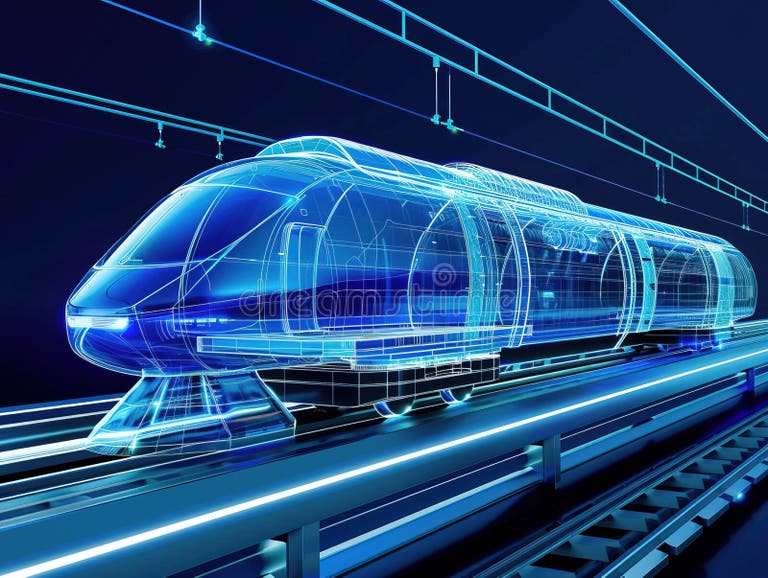 The Maglev Train Runs on the Track. Maglev Visualization with Augmented ...