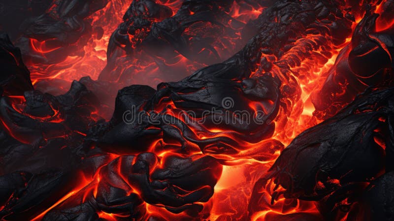 Magma Close-up, Lava and Magma Texture Stock Photo - Image of dark ...