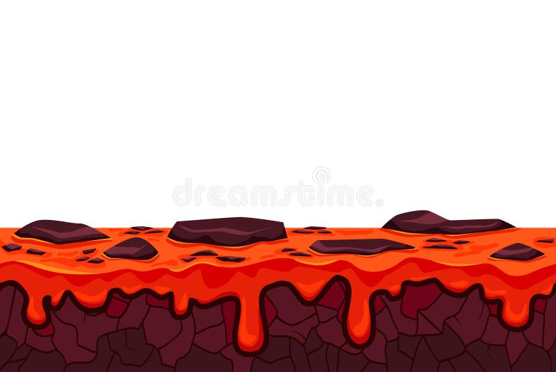 Magma Landscape Illustration Stock Vector - Illustration of flyer ...