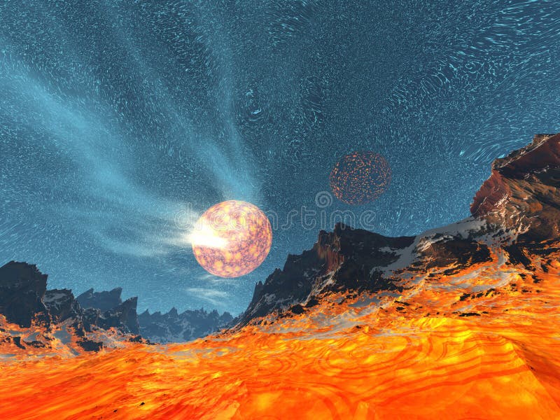 Magma planet stock illustration. Illustration of fantasy - 7060953