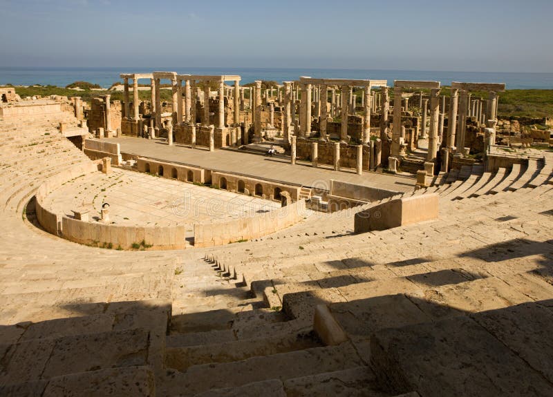Mosaïque Romaine, Leptis Magna Photo stock - Image du étage, libye ...