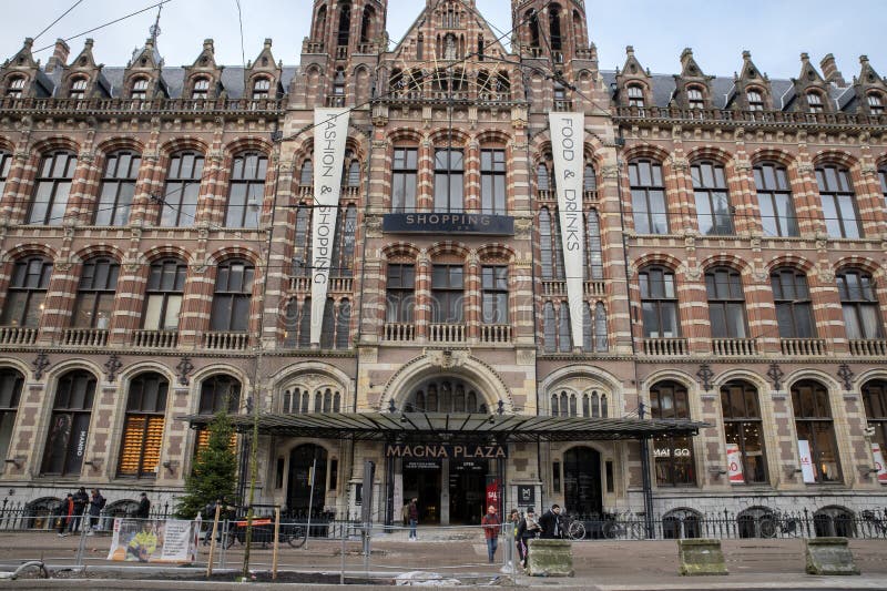 Magna Plaza Building at Amsterdam the Netherlands 2-1-2023 Editorial ...