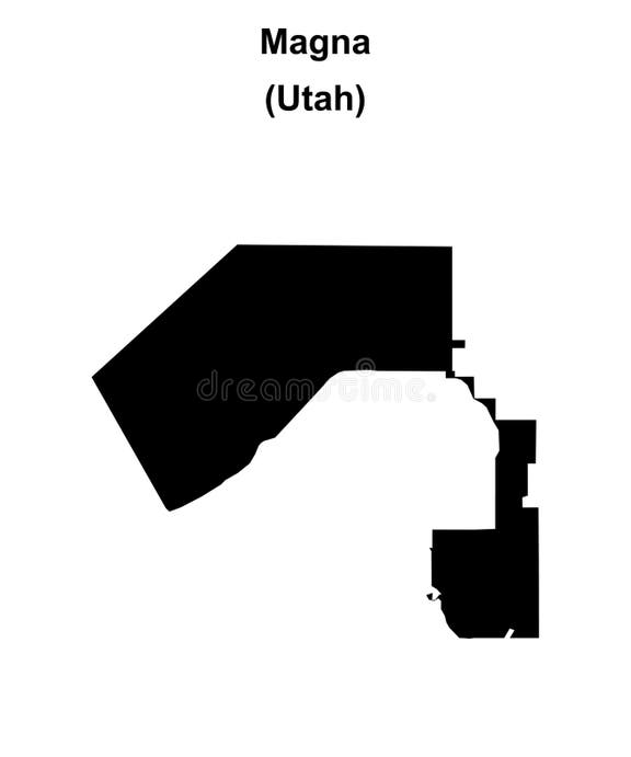 Magna outline map stock vector. Illustration of template - 357613864