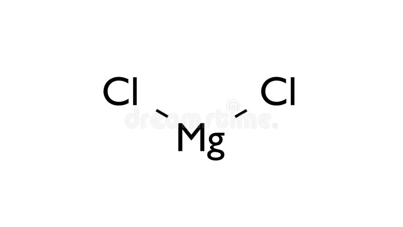 Magnesium Chloride Molecule, Structural Chemical Formula, Ball-and ...