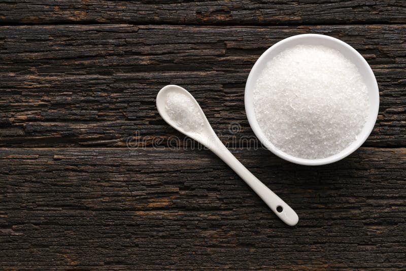 Magnesium Chloride in Spoon and Bowl - Chemical Component Stock Photo ...