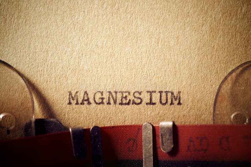 Magnesium concept view stock image. Image of paper, typewriter - 317632329
