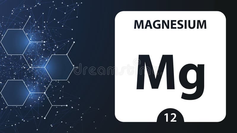 Magnesium Chemical 12 Element of Periodic Table. Molecule and ...