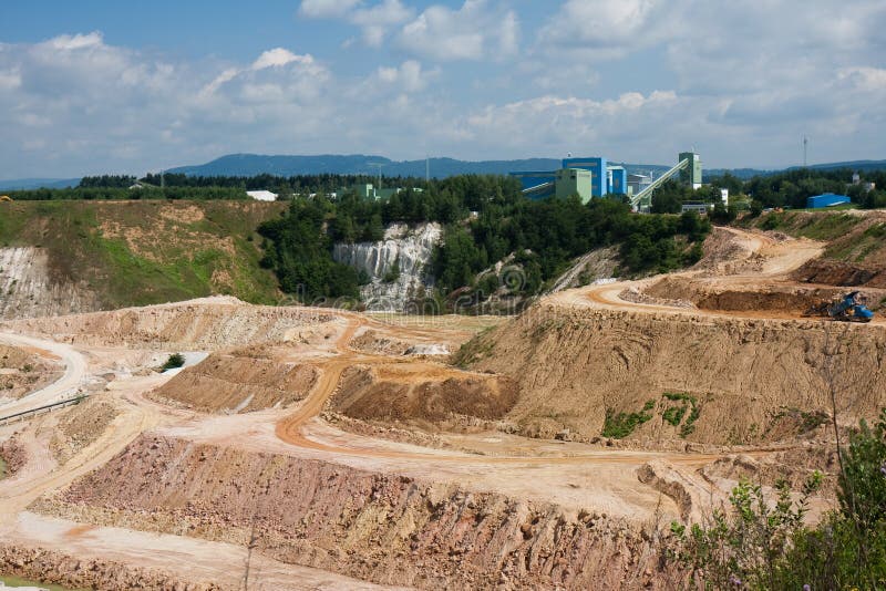 Magnesium Open Pit Mine in Czech Republic Stock Image - Image of ...