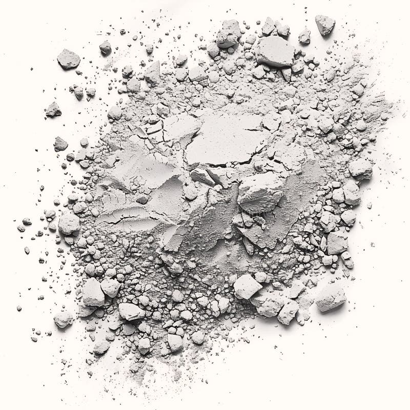 Magnesium Powder Scattered Against a Transparent Background, Appearing ...