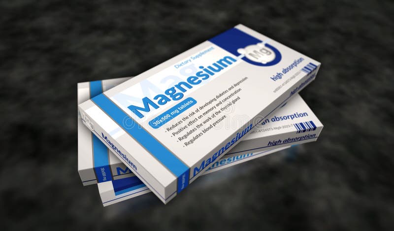 Magnesium Tablets Pack 3d Illustration Stock Illustration ...