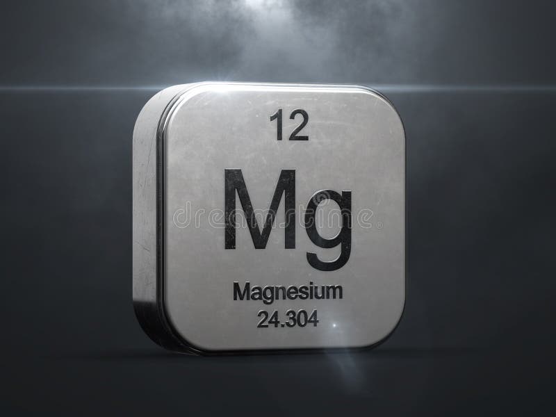 Element des Magnesiums 3d stock abbildung. Illustration von technologie ...