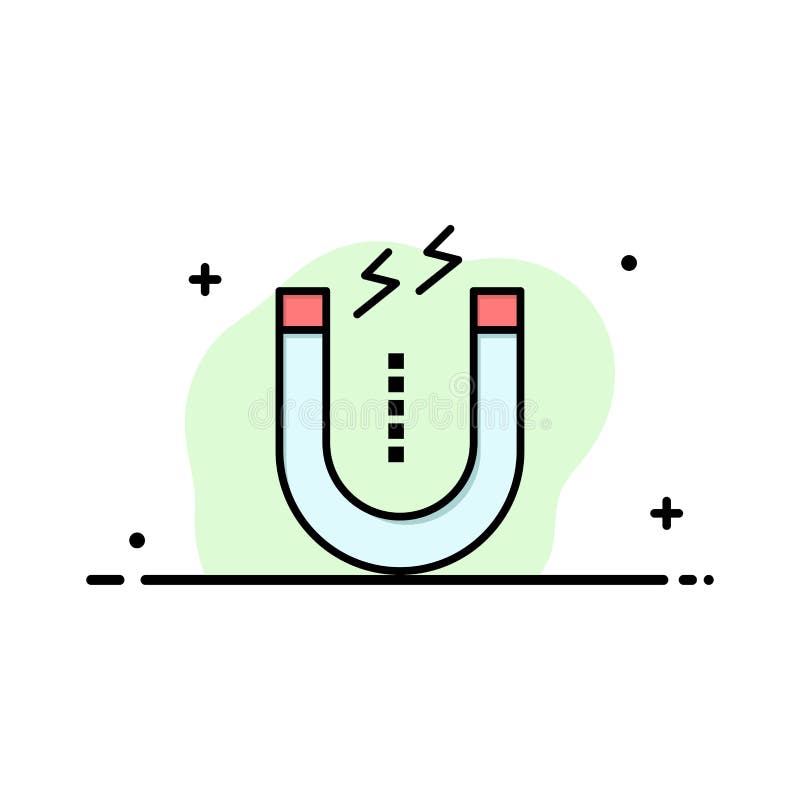 Magnet, Attract, Attracting, Tool Business Logo Template. Flat Color ...