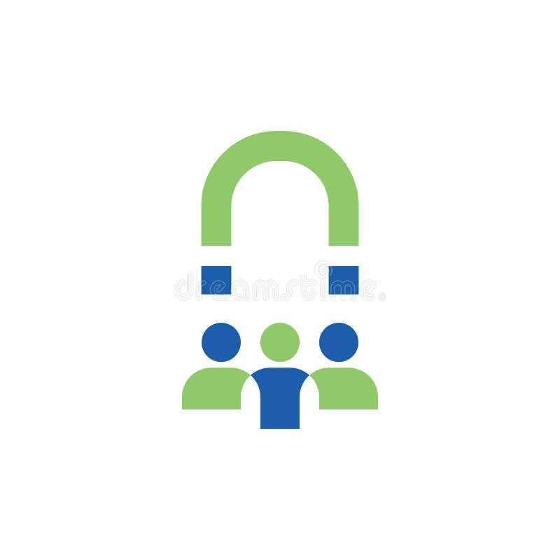Magnet Attract People Vector Icon Design Template Stock Vector ...