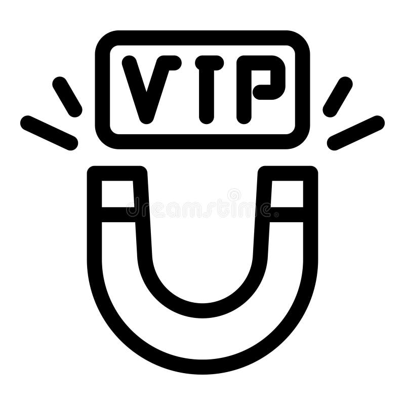 Magnet Attracting Vip Clients Concept Icon Outline Vector Stock ...