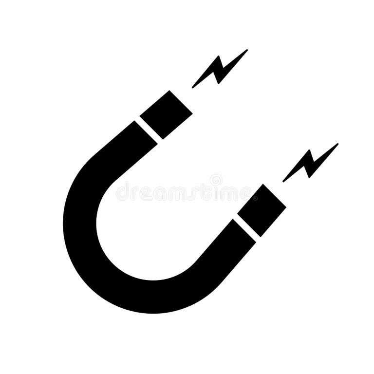 Magnet Attraction Icon Design in Flat Style. Stock Vector ...