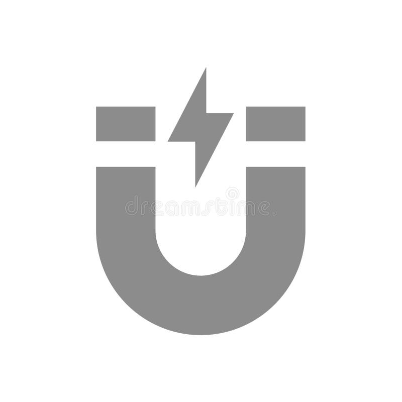 Magnet and Charge Vector Icon Stock Vector - Illustration of attraction ...