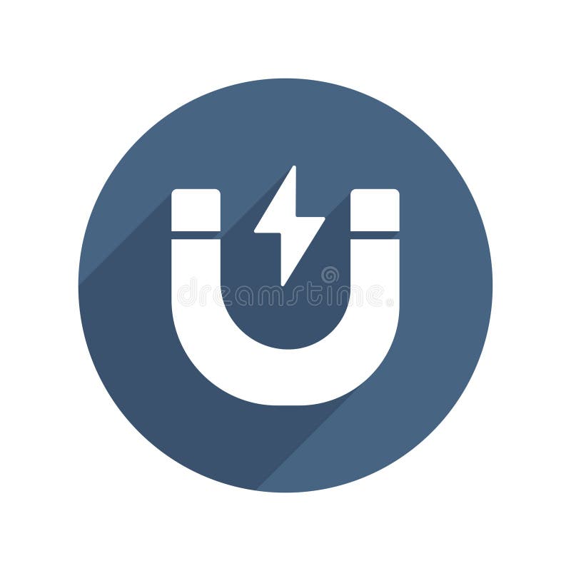 Magnet Circle Icon Flat. Physics and Science Stock Vector ...