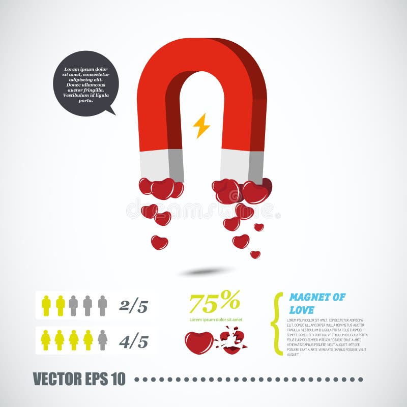 Love magnet stock vector. Illustration of properties - 28126179