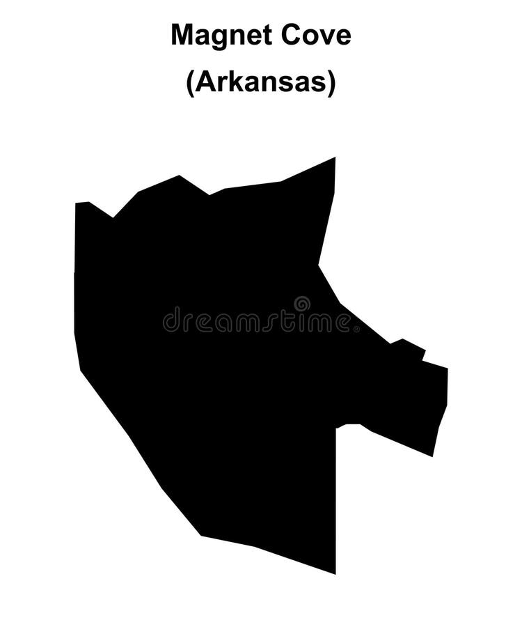 Magnet Cove outline map stock illustration. Illustration of vector ...