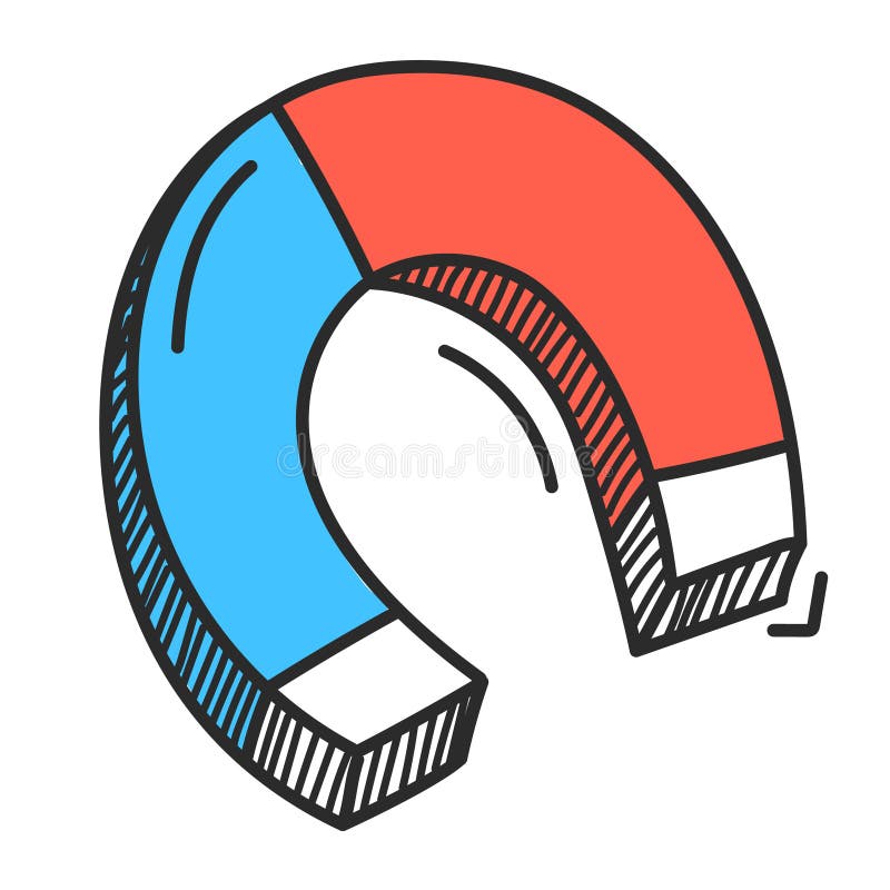 Magnet Doodle Icon Vector Isolated. Magnetic Tool Stock Vector ...