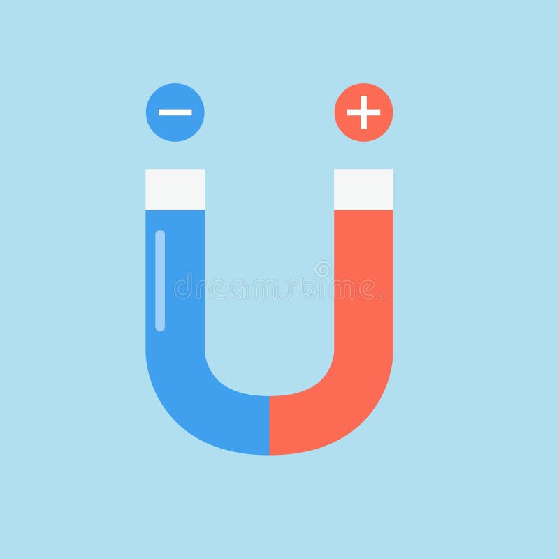 Magnet Flat Style Icon stock vector. Illustration of gravity - 365249246
