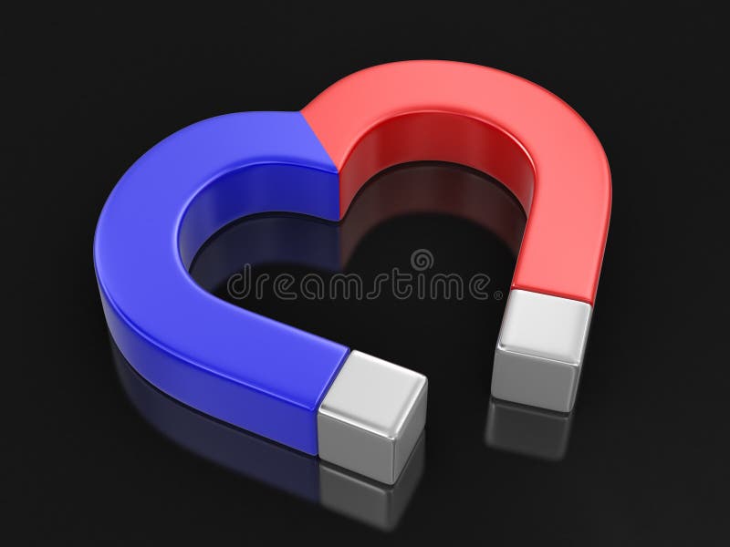 Magnet Heart (clipping Path Included) Stock Illustration - Illustration ...