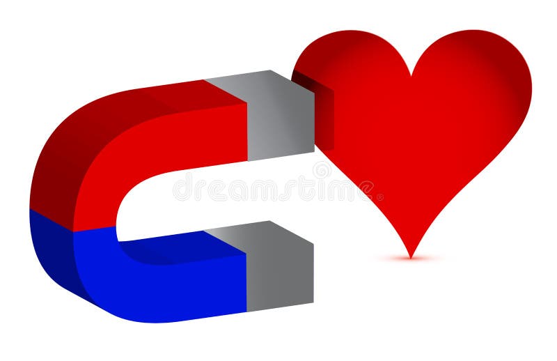 Magnet And Heart Vector Illustration Stock Vector - Illustration of ...