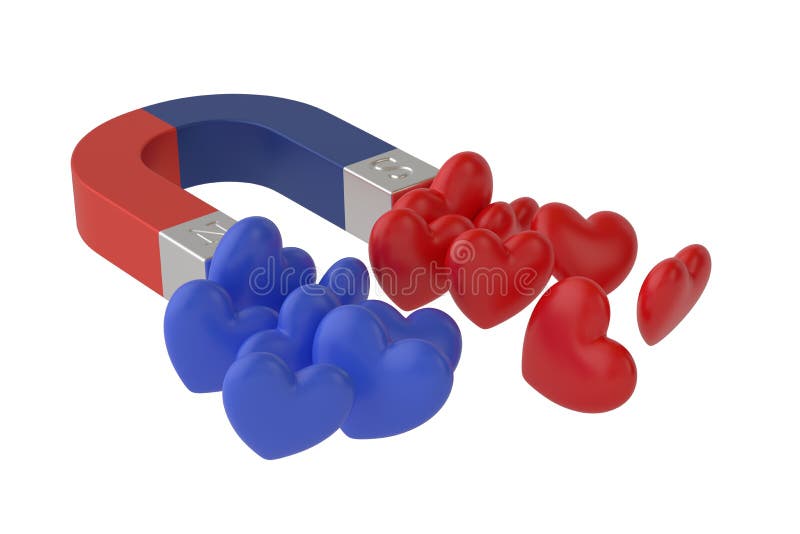 Magnet And Heart Vector Illustration Stock Vector - Illustration of ...