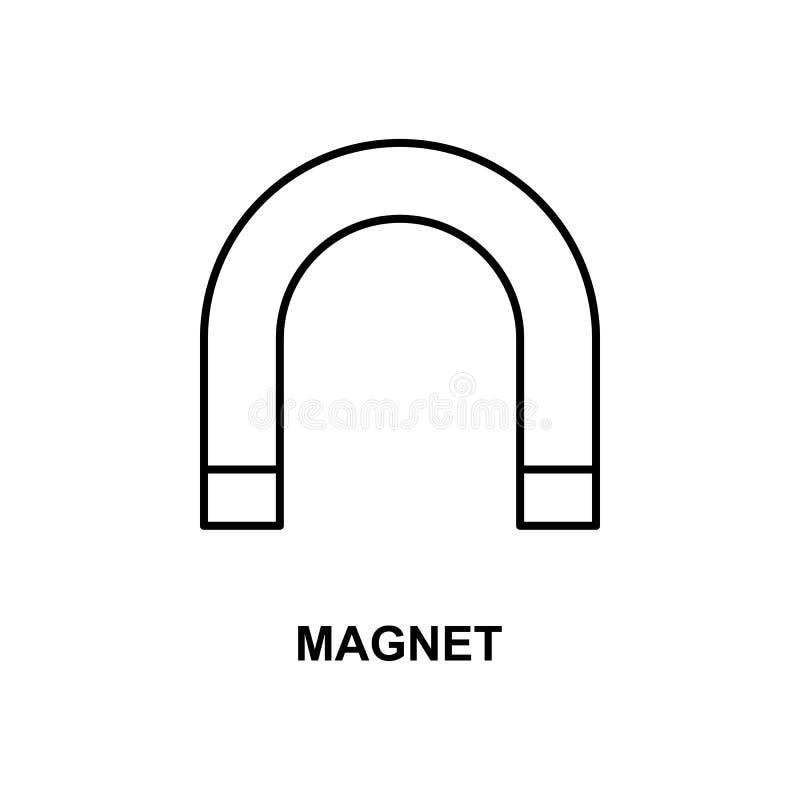 Magnet, Physics Icon. Element of Bio Engineering Illustration Stock ...