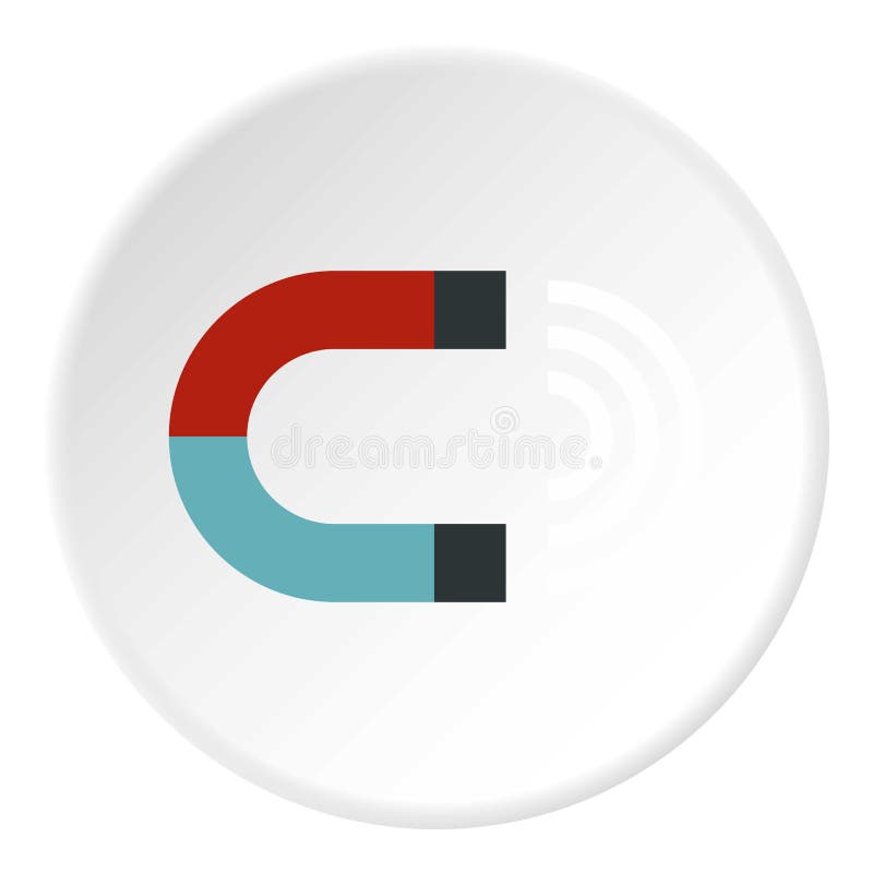 Magnet icon, flat style stock illustration. Illustration of attract ...
