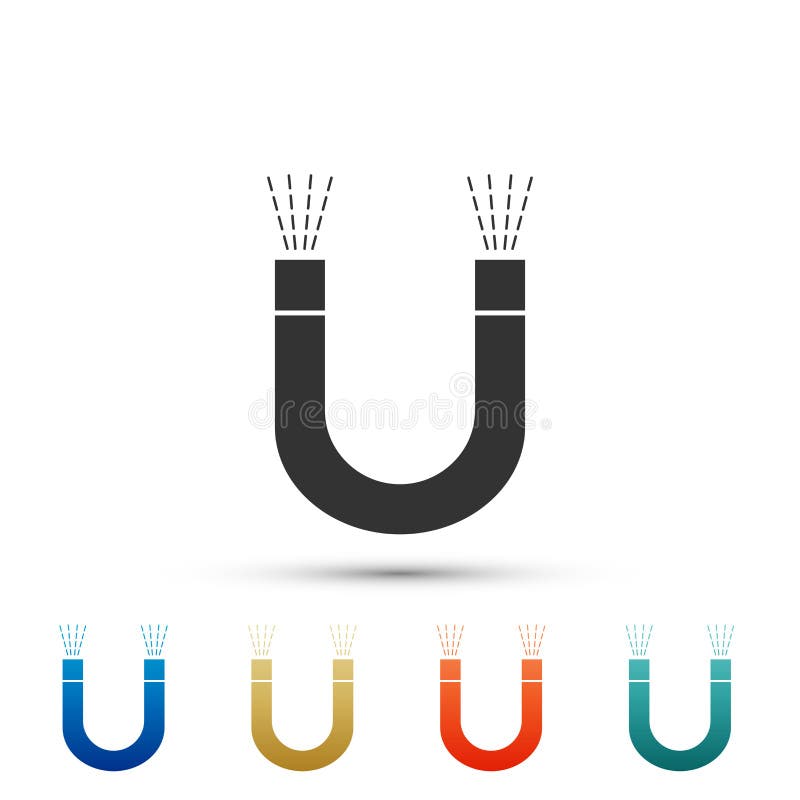 Magnet Icon Isolated on White Background. Horseshoe Magnet, Magnetism ...