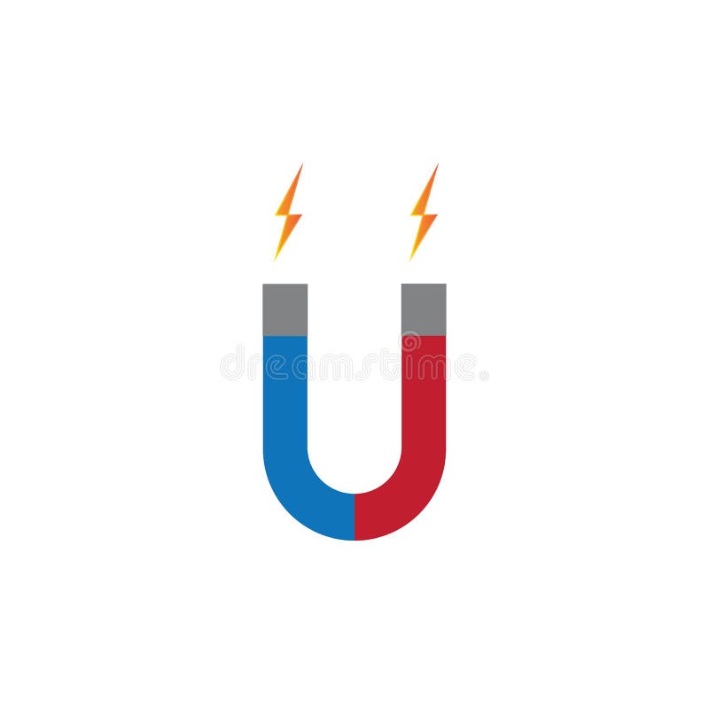 Magnet Icon Logo Icon Vector Stock Illustration - Illustration of iron ...