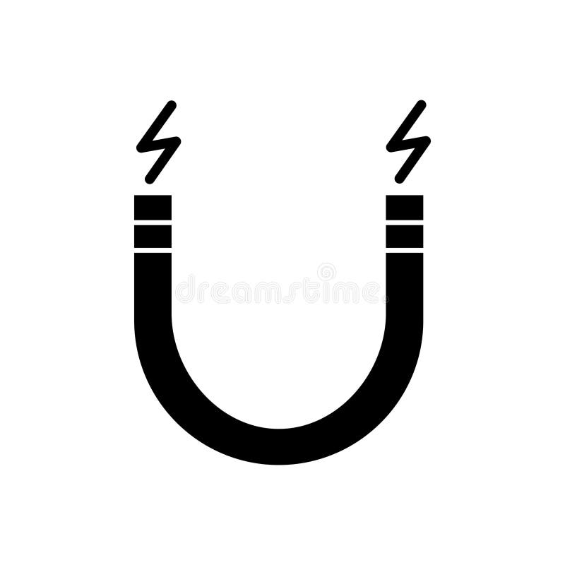 Magnet Icon Set. Electromagnetic Technology Vector Symbol. Horseshoe ...