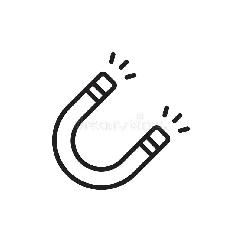 Magnet icon, simple style stock vector. Illustration of ...