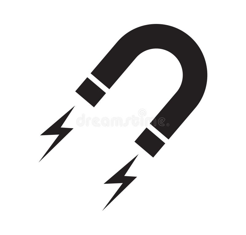 Magnet icon, simple style stock vector. Illustration of ...