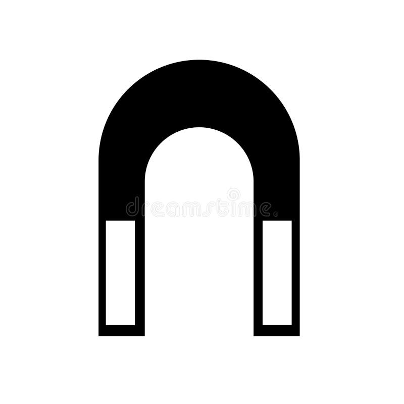 Magnet Icon Vector Isolated on White Background, Magnet Sign , Line and ...