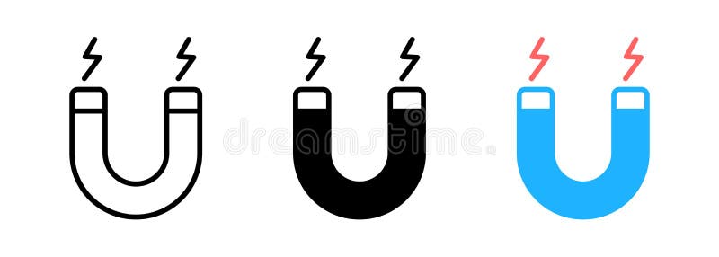 Magnet Icon Vector. Linear Style Sign for Mobile Concept and Web Design ...