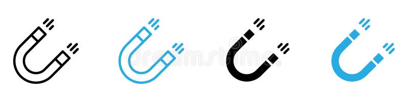 Magnetic Attraction Icon Perfect for Science and Education ...