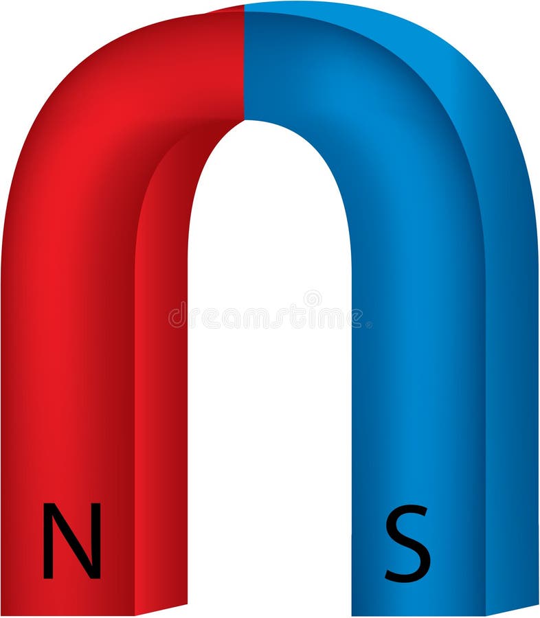 Horseshoe Magnet stock photo. Image of objects, negative - 3441690