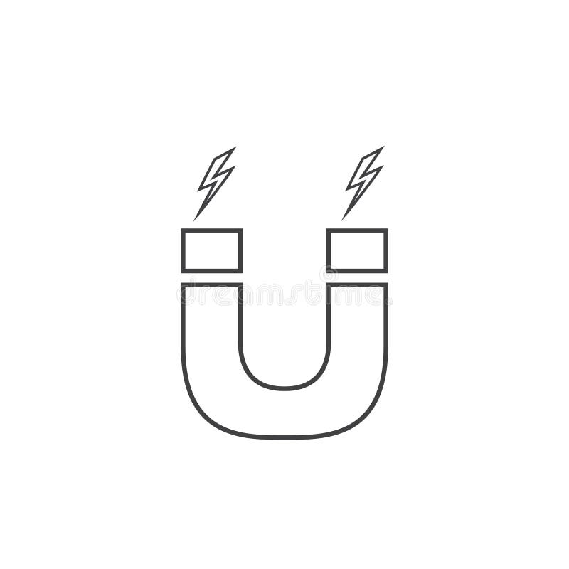 Magnet Line Icon. Vector Illustration Modern Flat Style Stock Vector ...