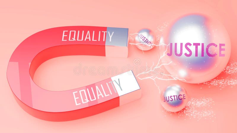 Equality that Attracts Justice Stock Image - Image of inequality, text ...