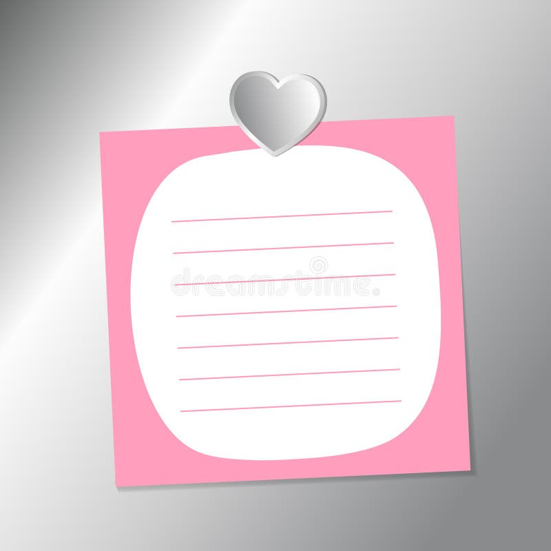 Magnet and Notepaper Design Stock Vector - Illustration of stationery ...