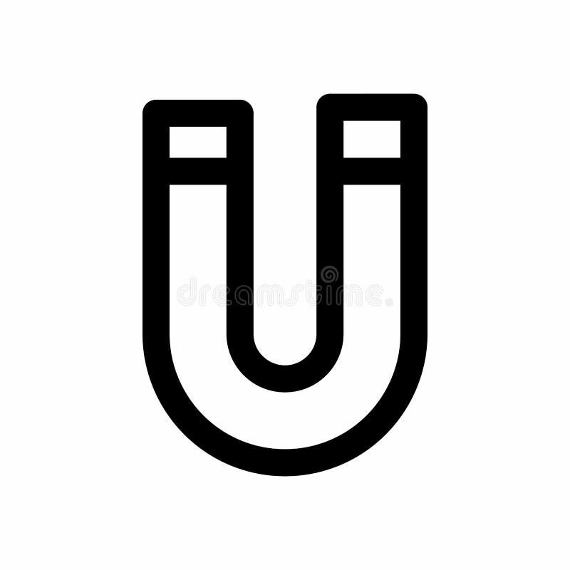 Magnet Outline Vector Icon Illustration Stock Vector - Illustration of ...