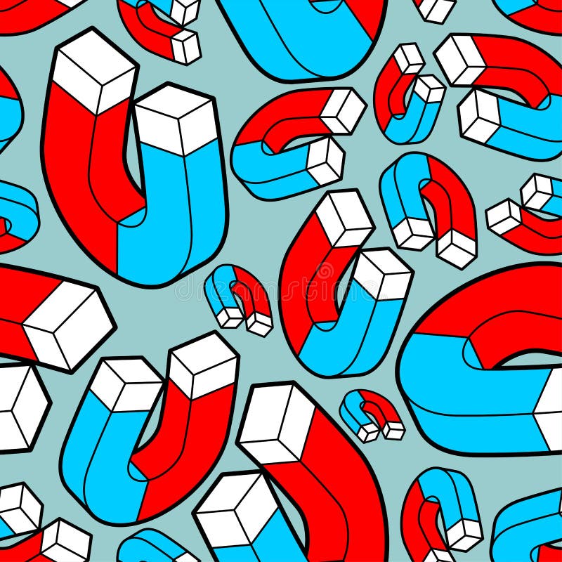 Magnet Pattern Seamless. Loadstone Background Stock Vector ...