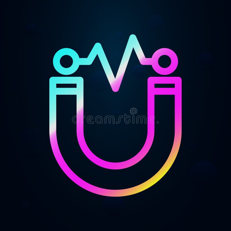 Magnet, Physics Icon. Element of Bio Engineering Illustration Stock ...