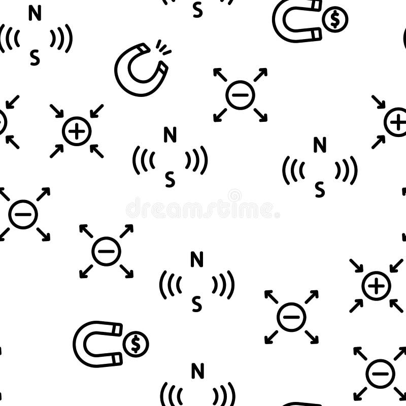 Magnet Power Vector Seamless Pattern Stock Vector - Illustration of ...