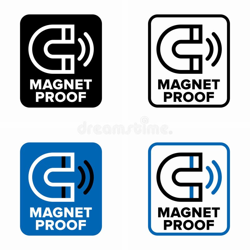 Magnet Proof Vector Information Sign Stock Vector - Illustration of ...