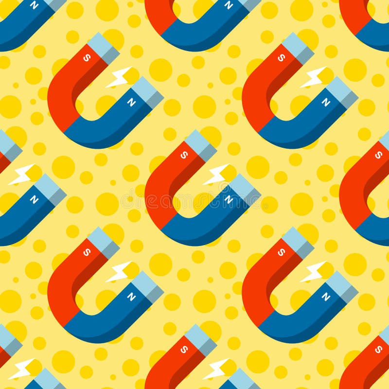 Magnet Seamless Pattern Background Stock Vector - Illustration of ...
