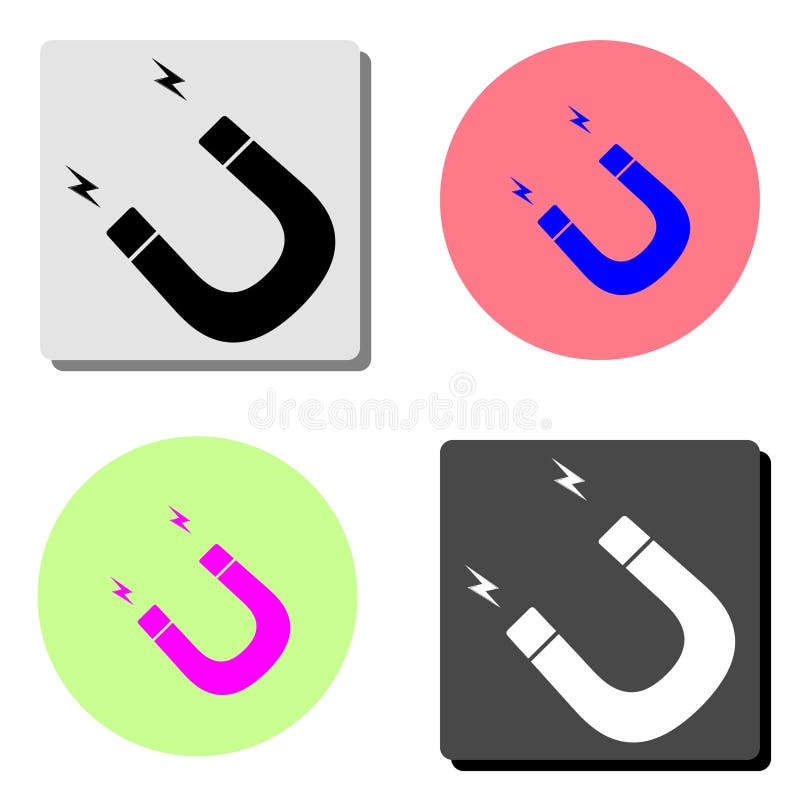 Magnet Simple Icon Pictogram Outline Stock Vector - Illustration of ...